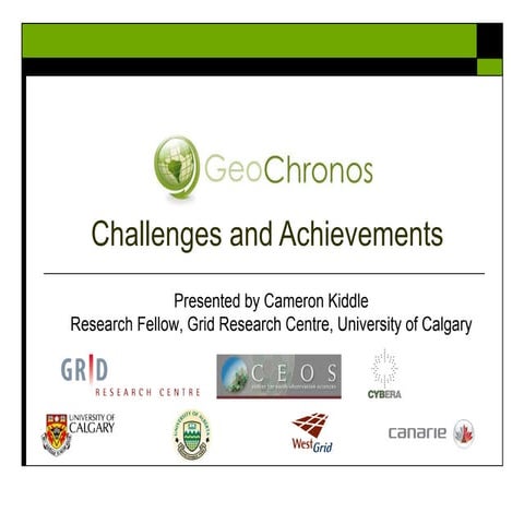 GeoChronos: Challenges and Achievements | PPT