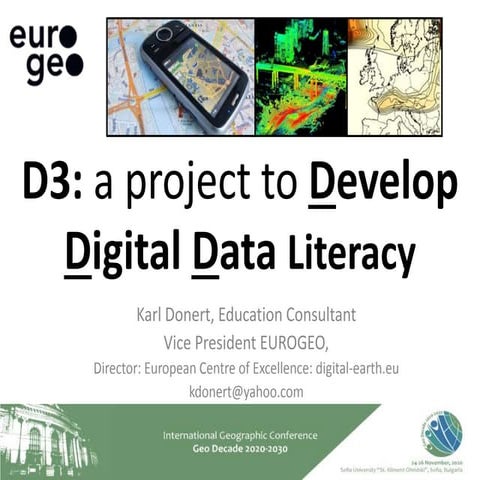 D3: a project to Develop Digital Data Literacy | PPT