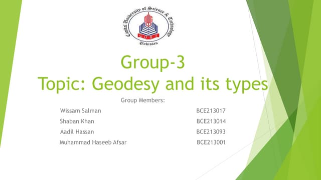 Geodesy - Definition, Types, Uses and Applications | PDF