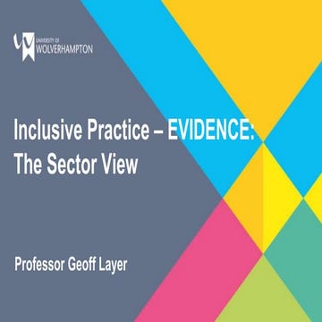 Inclusive Practice - Evidence: The Sector View | PPT