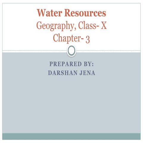 NCERT, Class-X, Geography, Chapter-3, Water Resources.pptx