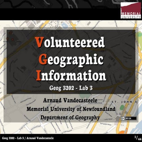 Introduction to Volunteered Geographic Information and OpenStreetMap | PDF