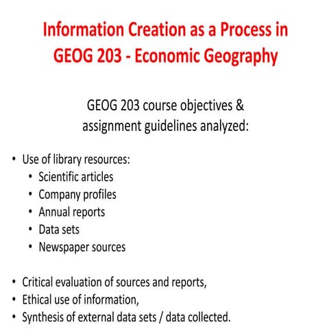 Geog 203 color xl | PPTX | Business | Business and Finance
