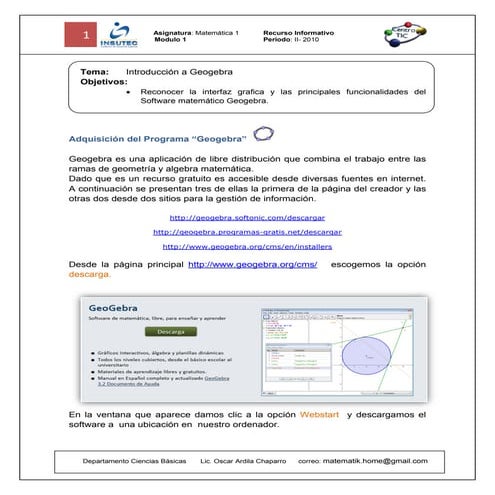 Geogebra Slides | PPTX