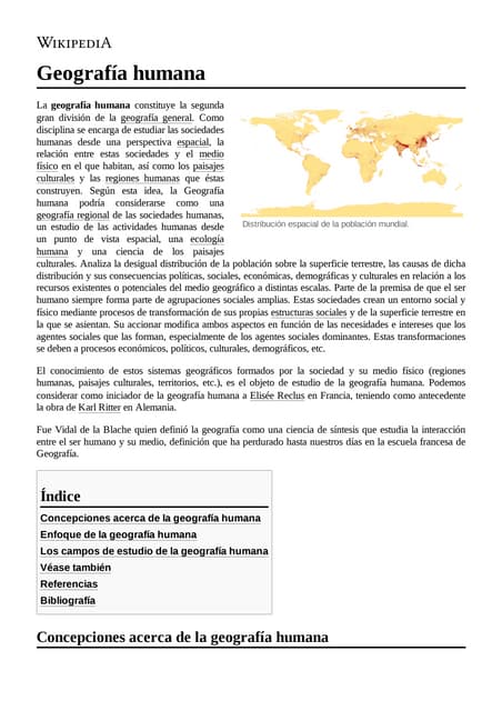 Geografia humana | PDF | Geography | Science