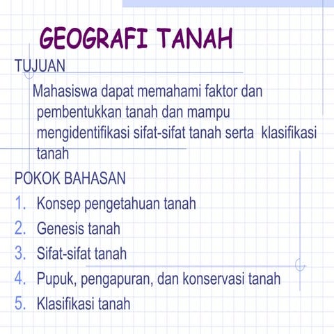 Geografi tanah | PPT