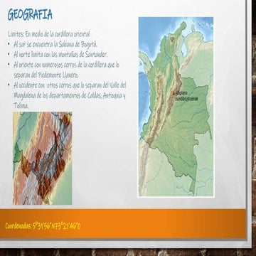 Geografía del altiplano Cundiboyasence | PDF