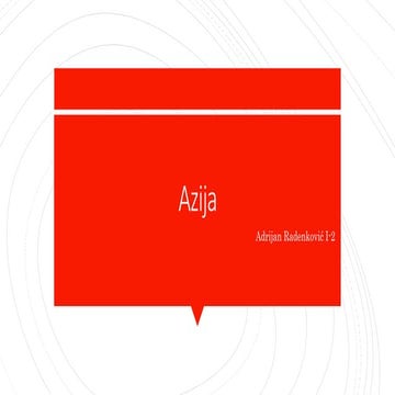 Geografija Azija prezentacija za cas informatike | PPTX