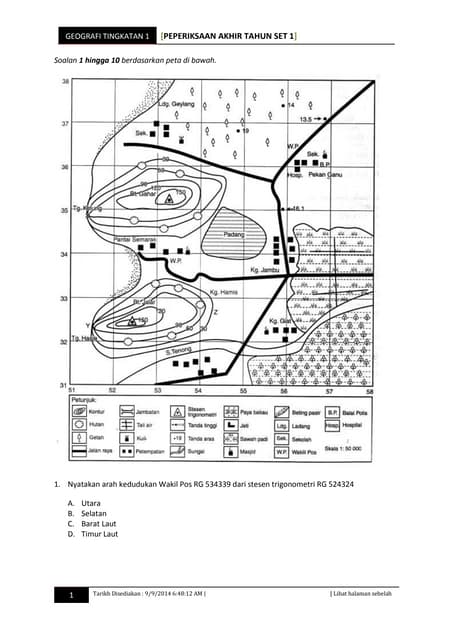 Ujian bulanan tingkatan 1 geografi | DOC