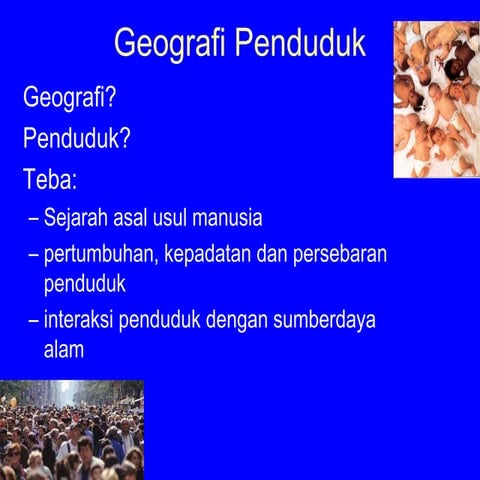 Geografi Penduduk | PPT