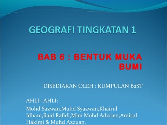 BAB 2 GEOGRAFI TINGKATAN 2 PETA TOPOGRAFI | PPT