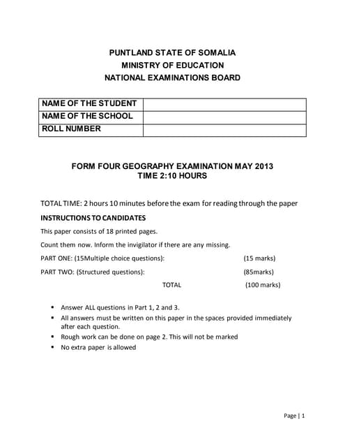 Geography grade-4-exam | DOCX | Agriculture | Industries