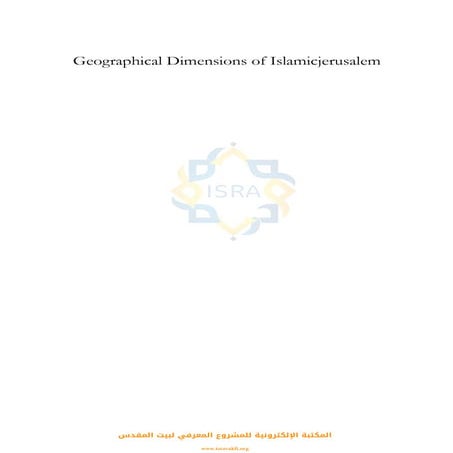 Geographical Dimensions of Islamicjerusalem | PDF