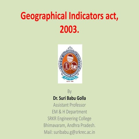 Geographical indication | PPTX