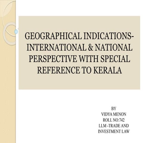 Geographical indications international & national perspective with ...