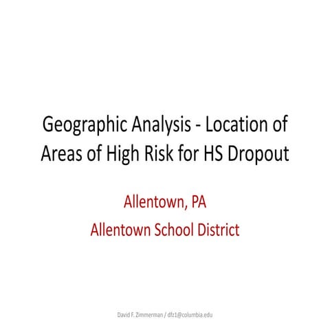 Geographic analysis of location of areas of high | PPT