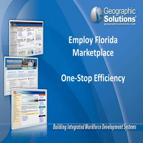 Geographic solutions one stop efficiency presentation | PPTX