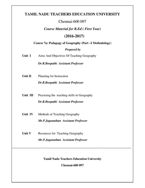 Ge 249 research methods in geography | PDF