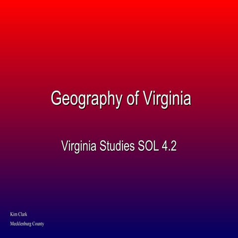 Geography Of Virginia | PPT
