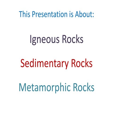 Geography - rock formation rock cycle - GCSE | PPTX