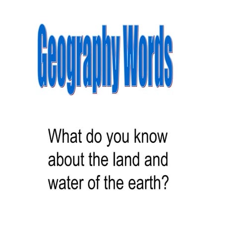 Geography Words | PPT
