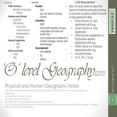 Olvl Geography | PDF