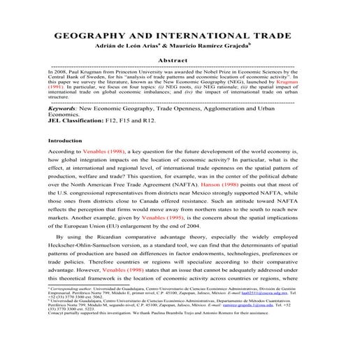 Geography and international trade | PDF