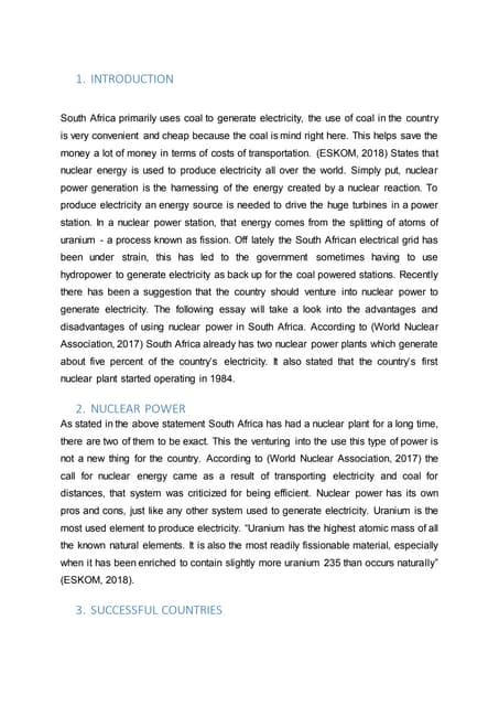Nuclear energy powerpoint. | PPTX