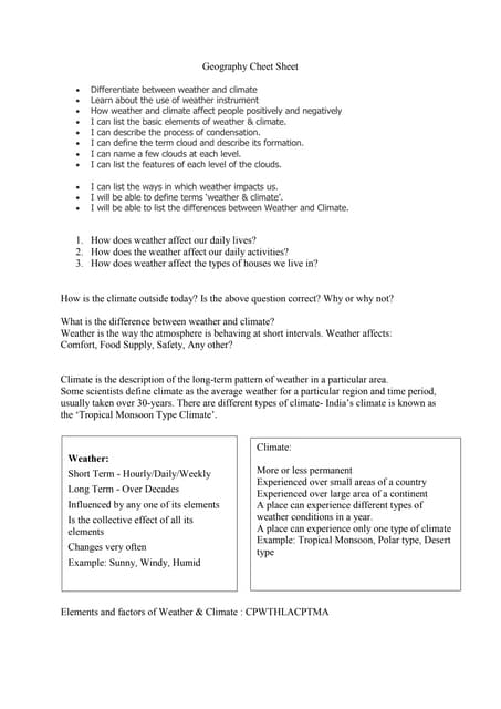 Science - 6th Grade_ Weather & Climate .pptx | Geography | Science
