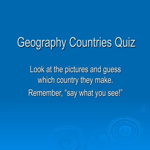Geography countries quiz | PPT