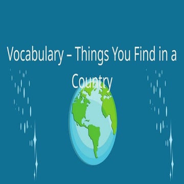 Slideshare PPT for Country Project | PPTX