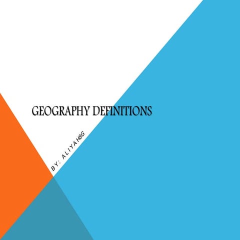 Geography Definitions | PPT