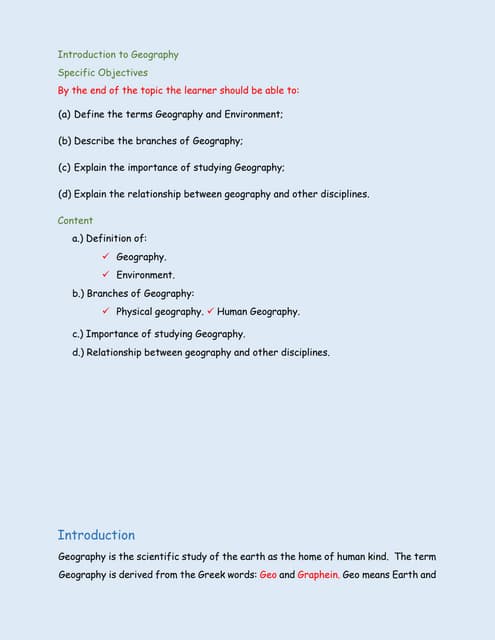 Branches of physical geography | PPTX