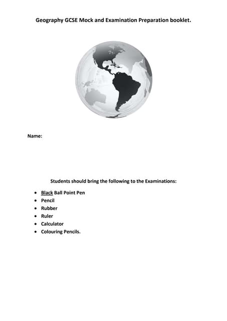 Human geography revision dtm | PPT