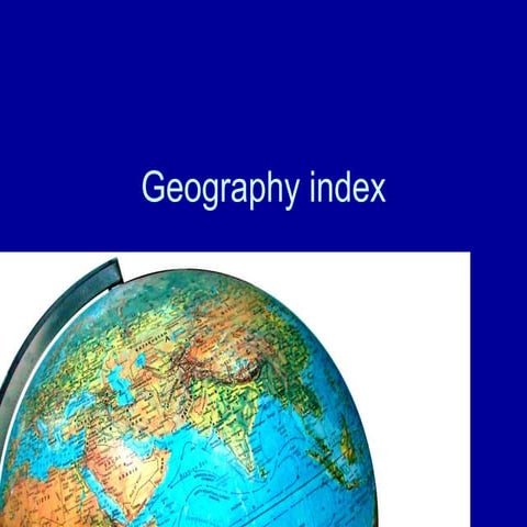 Geography index | PPT