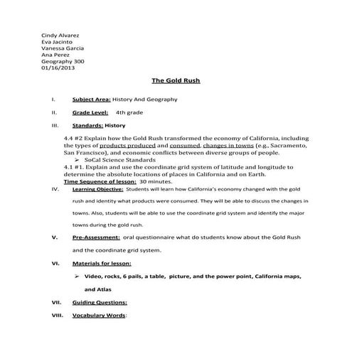 Geography lesson plan 1 | DOCX