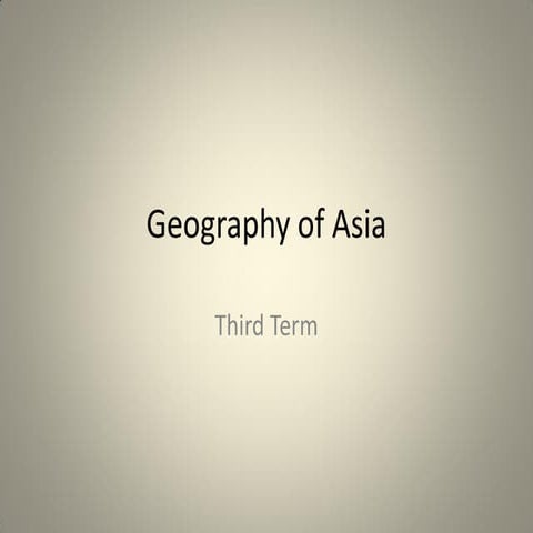Geography of asia | PDF