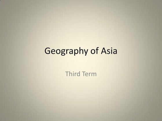 Unit 7 performance task geography of asia | PPT