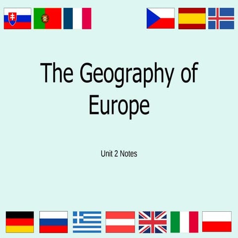 Geography of europe physical features | PPT