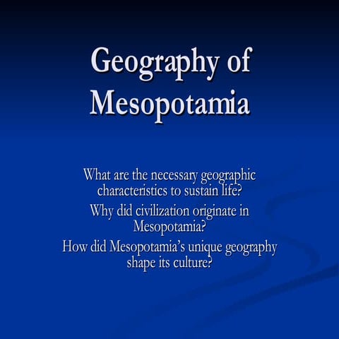Geography Of Mesopotamia | PPT