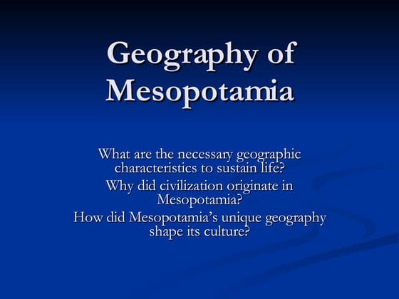 Mesopotamia/Sumeria Slideshow | PPT