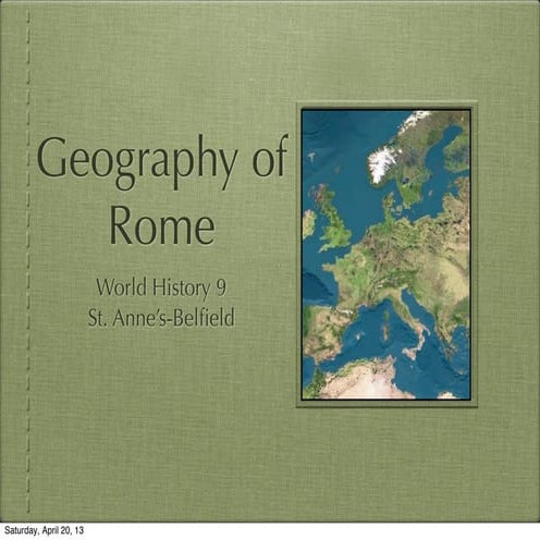 Geography of rome 1213 | PPT