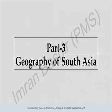 Geography of South Asia.pdf by Imran Bashir | PDF