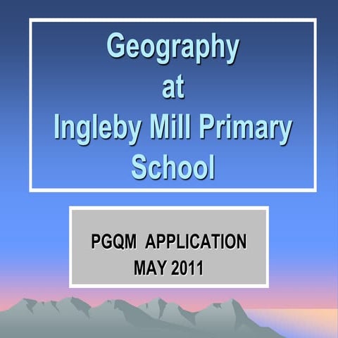 Geography pgqm slide show version 1 | PPSX | Geography | Science