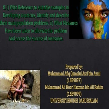 main problems in developing countries and measures taken. | PPTX