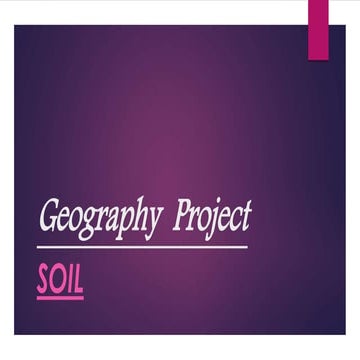 Geography project | PPTX
