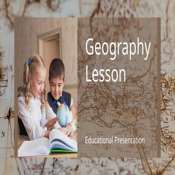 Geography School Lesson Brown and Blue Minimal Photo-centric ...