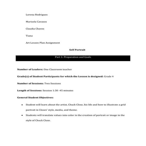 Geography self portrait lesson | DOCX