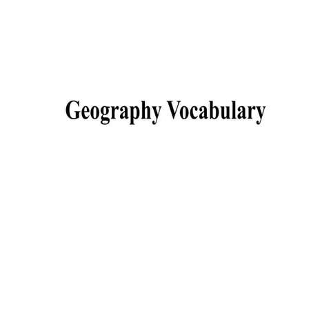 Geography Vocabulary | PPTX