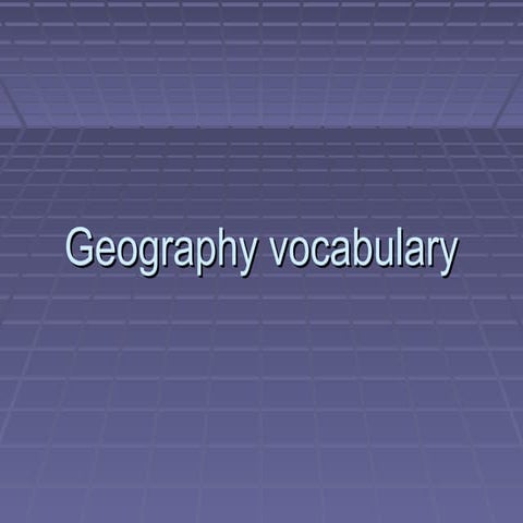 Geography vocabulary | PPT
